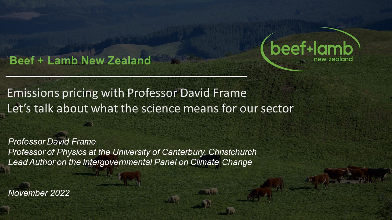 Emissions pricing with Professor David Frame – let’s talk about what ...